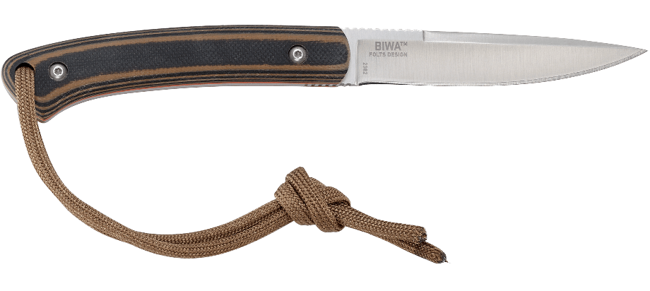 CRKT Biwa Fixed Blade Knife Black/Tan G10 Handle Plain Edge Satin ...