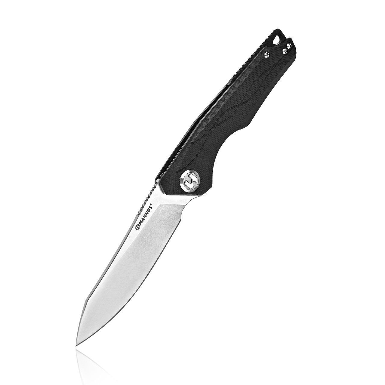 Harnds Harvest Folding Knife Black G10 Handle Sandvik Plain Edge Satin ...