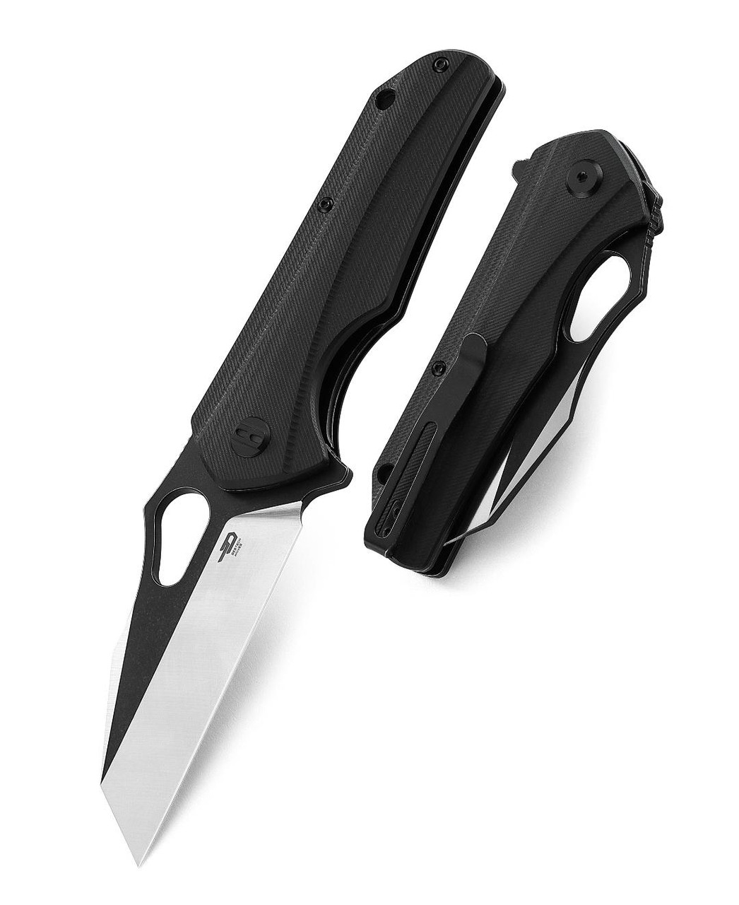 Bestech Folding Knife Black G10 Handle D2 Plain Edge Satin/Black ...