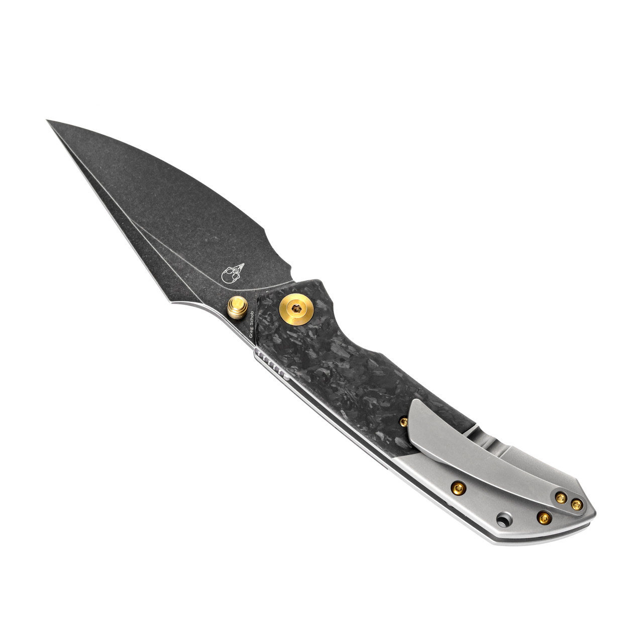 Kansept Fenrir Folding Knife Shredded Carbon Fiber/Titanium Handle ...