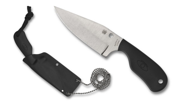 Spyderco Subway Bowie Fixed Blade Knife Black FRN HandleLC200N Plain ...