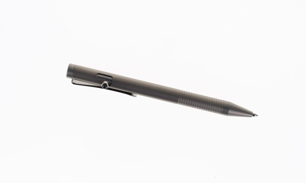 Two Sun Checkered Bolt Action Tactical Pen Titanium Body TSPEN32