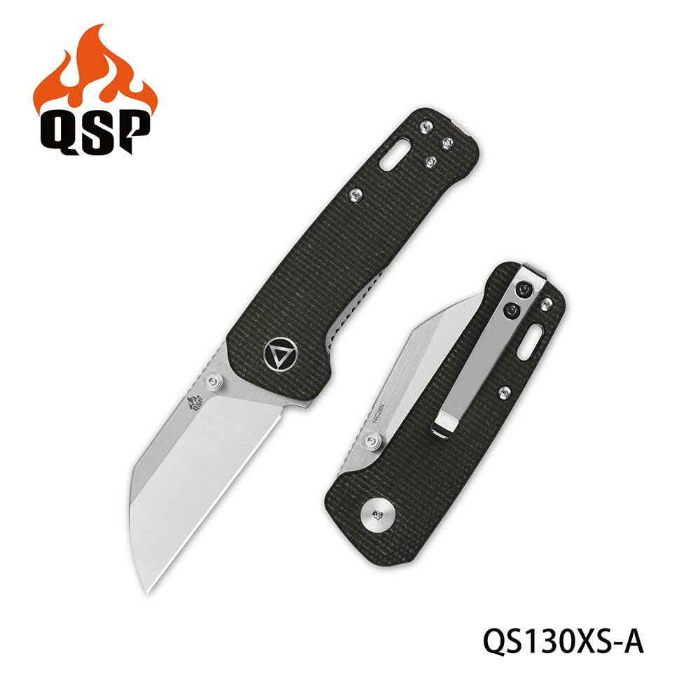 (Dropping in October) QSP Penguin Mini Folding Knife Dark Brown Micarta ...