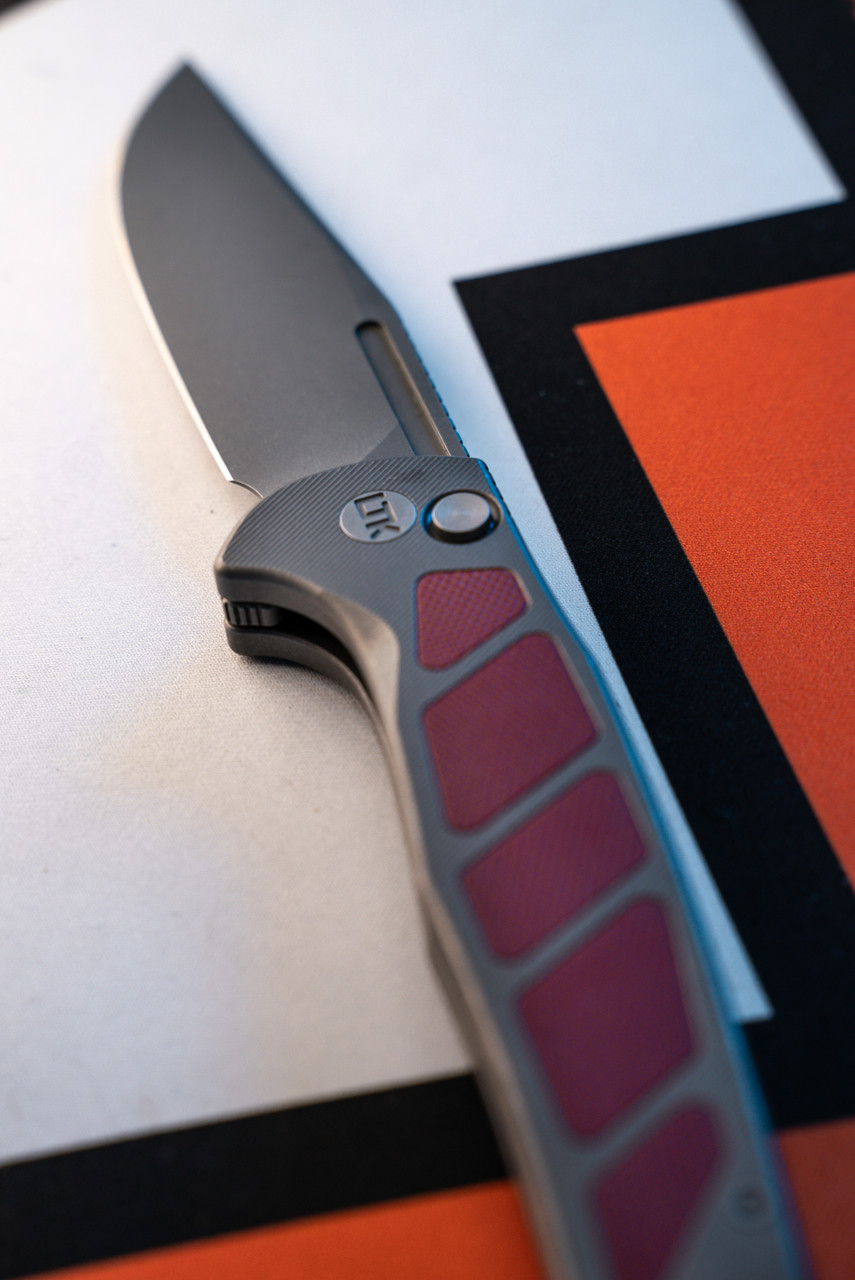 LuvThemKnives Rezult Button Lock, Finger Flicker & Flipper Pocket Knife ...