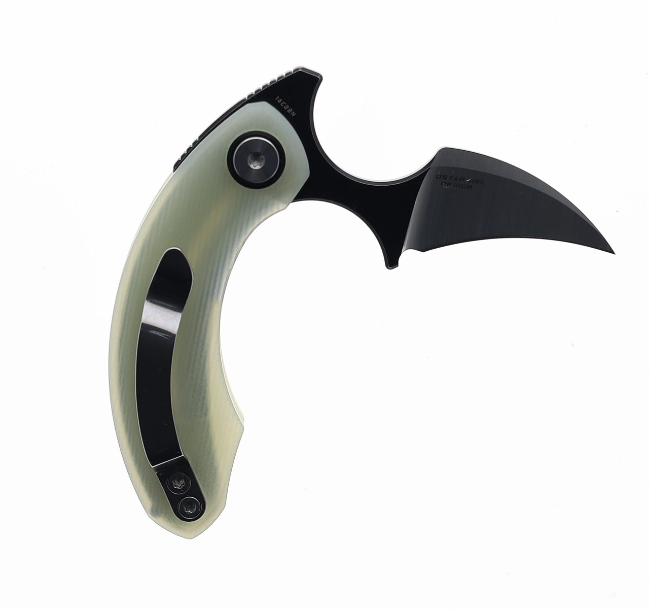 Bestech Strelit Folding Knife Jade G10 Handle 14C28N Plain Edge Satin ...