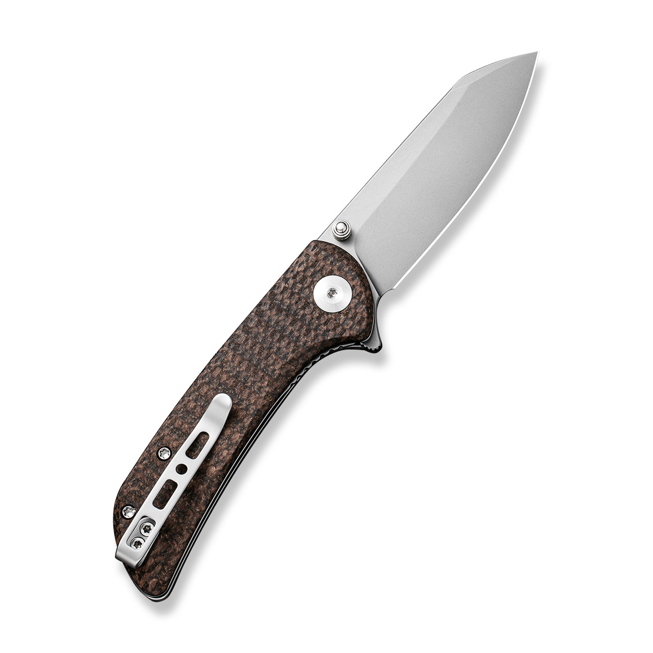 Sencut Fritch Folding Knife Brown Matrix Micarta Handle 9Cr18Mov Spey ...