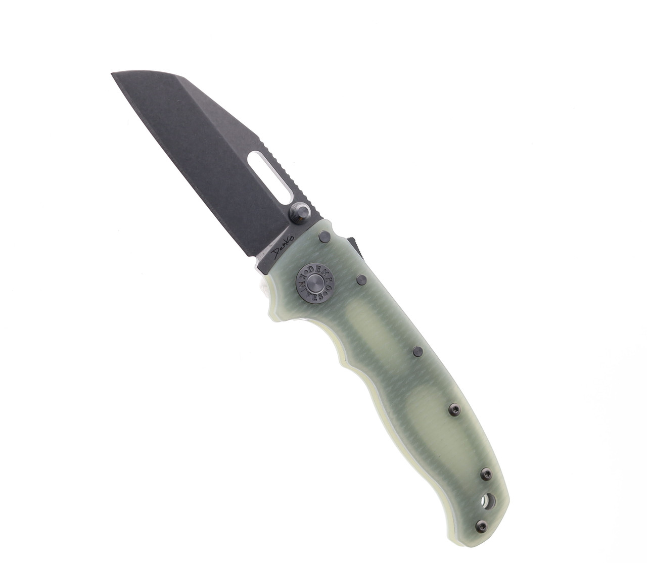 Demko AD20.5 Natural G10 Handle Shark Lock Shark Foot S35VN Plain Edge ...