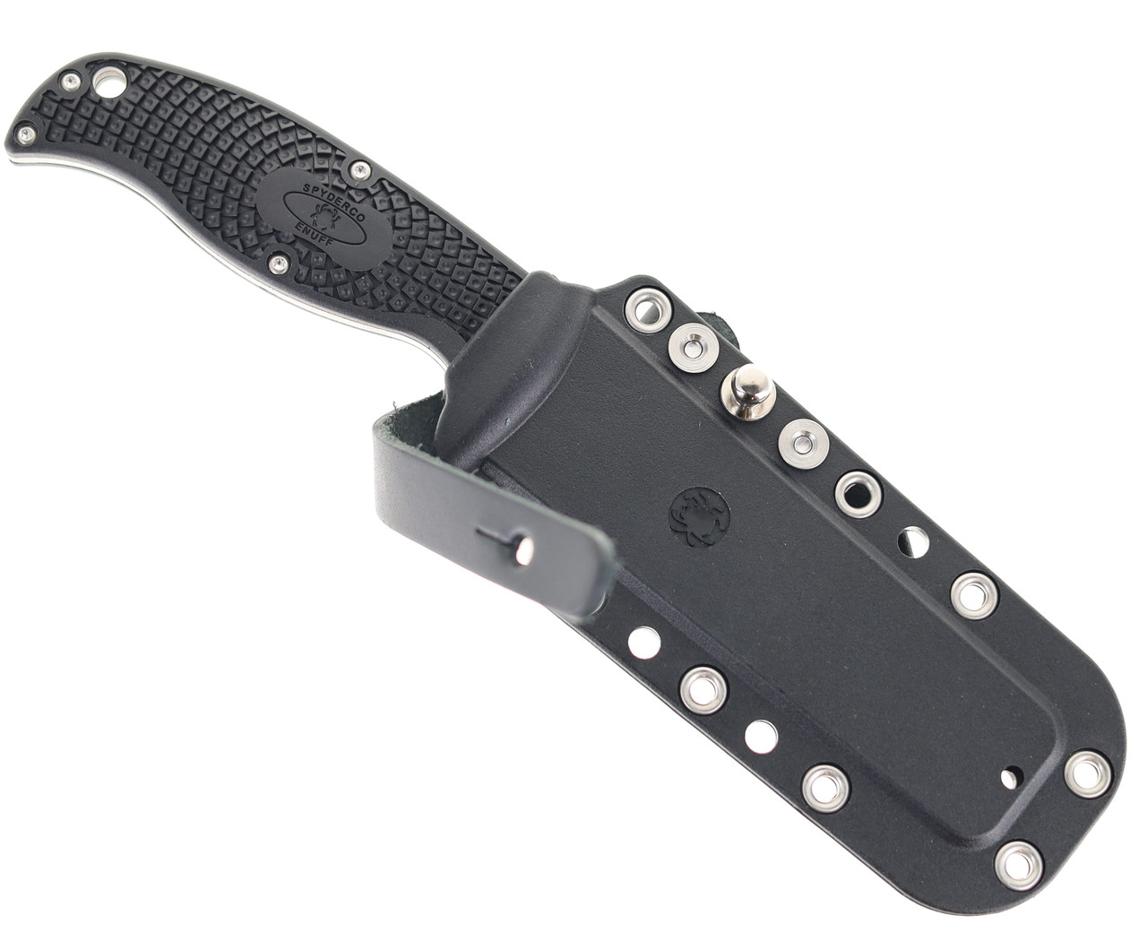Spyderco Enuff 2 Fixed Blade Knife Black FRN Handle VG-10 Serrated Edge ...