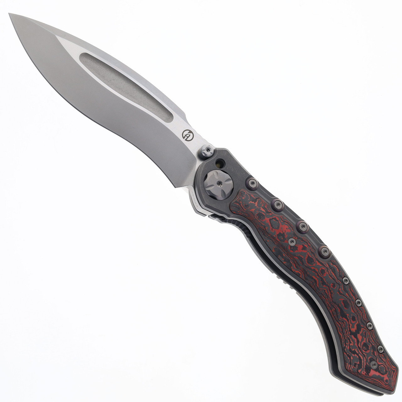 Maxace Vortex 2.0 Folding Knife Red Quartz Carbon Fiber Inlay Handle ...