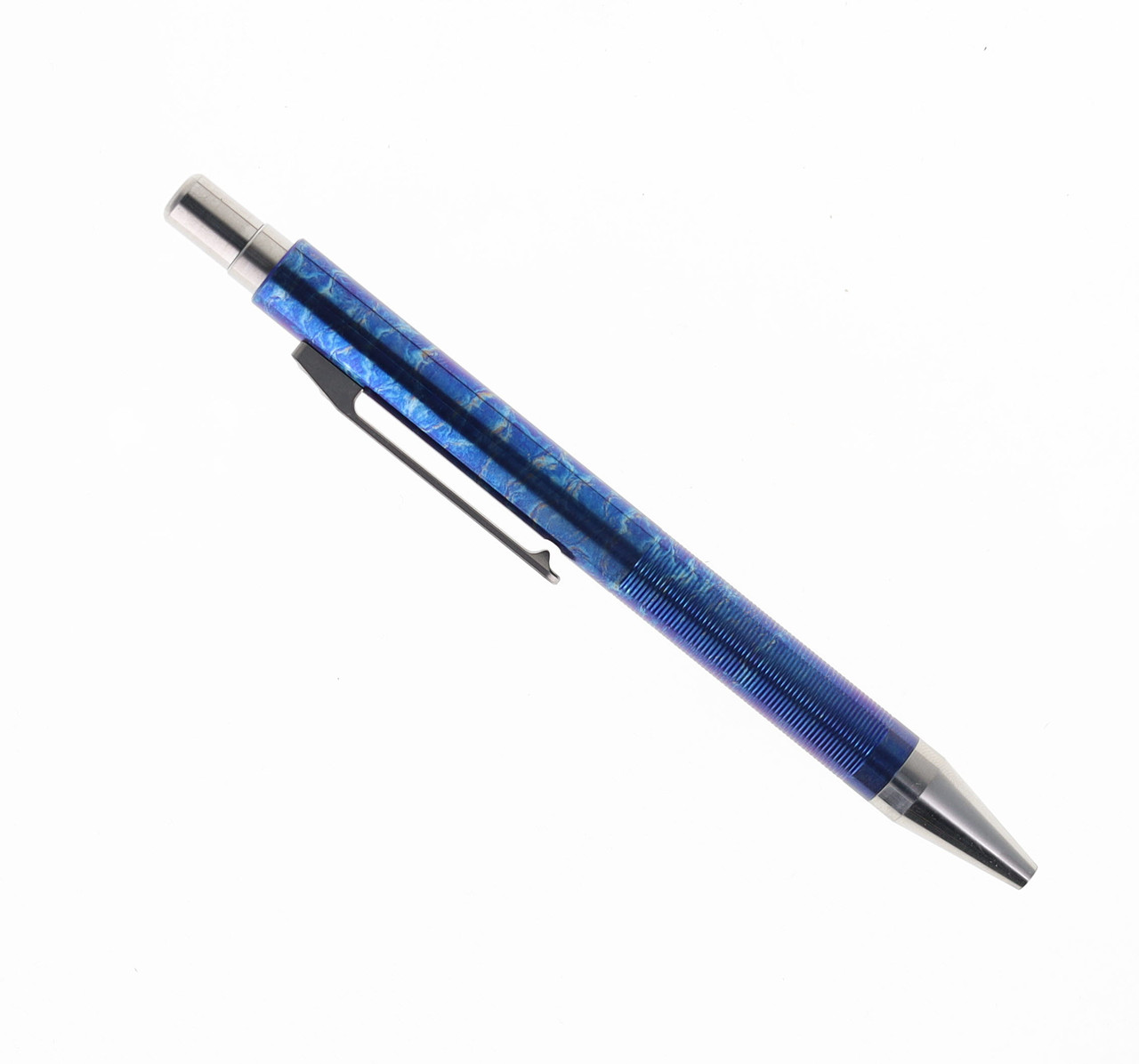Two Sun Tactical Push Button Pen Color Titanium Handle Black Ink ...