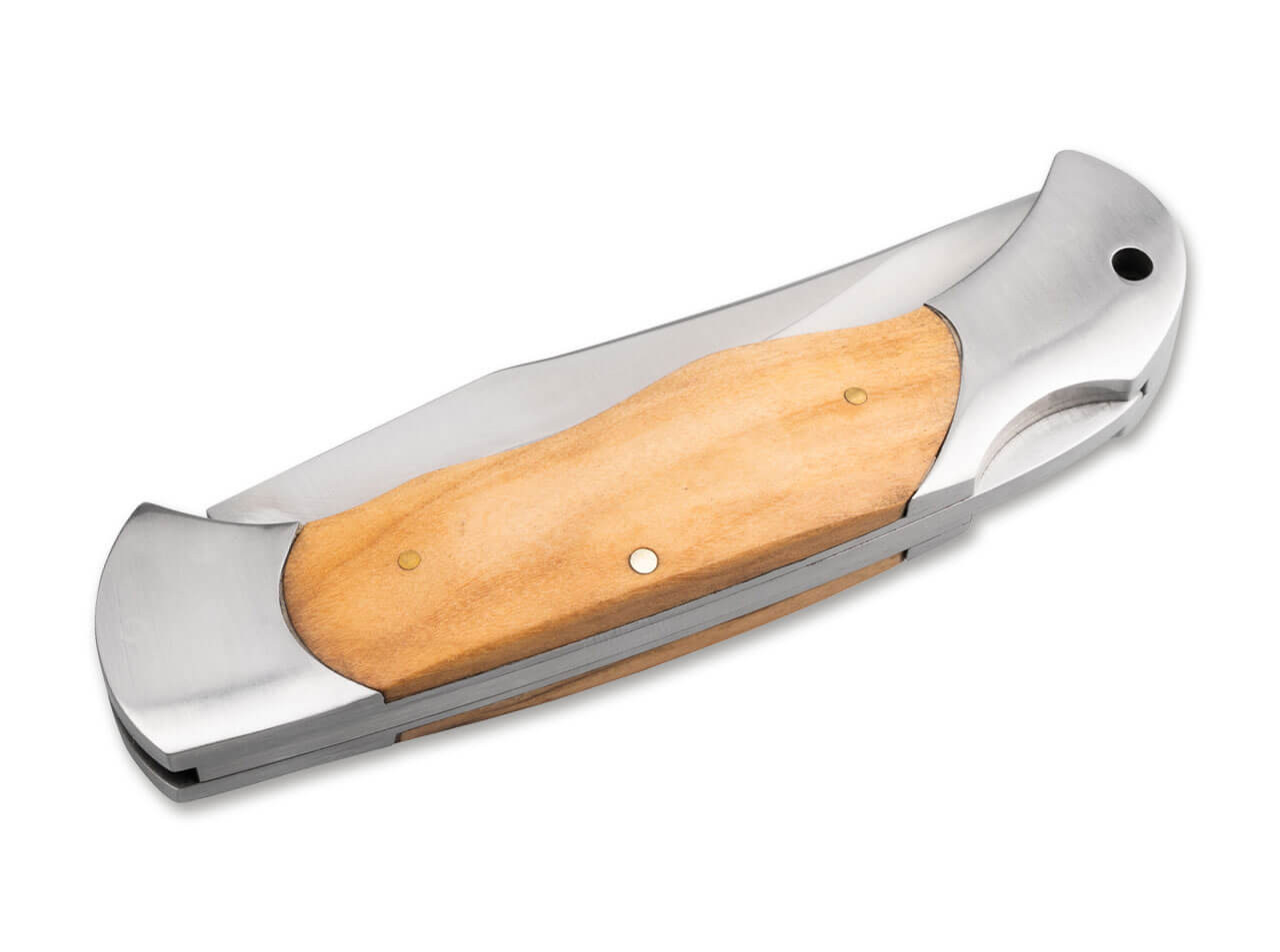 Boker Classic Hunter One Folding Knife Olive Wood Handle 440A Plain ...