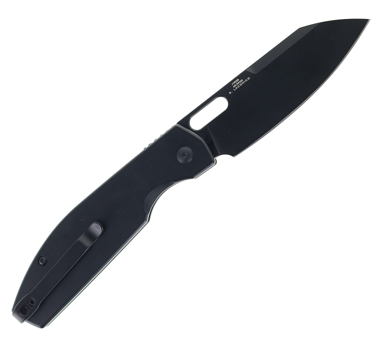 Artisan Cutlery CJRB Ekko Button Lock Folding Knife Black Steel Handle ...
