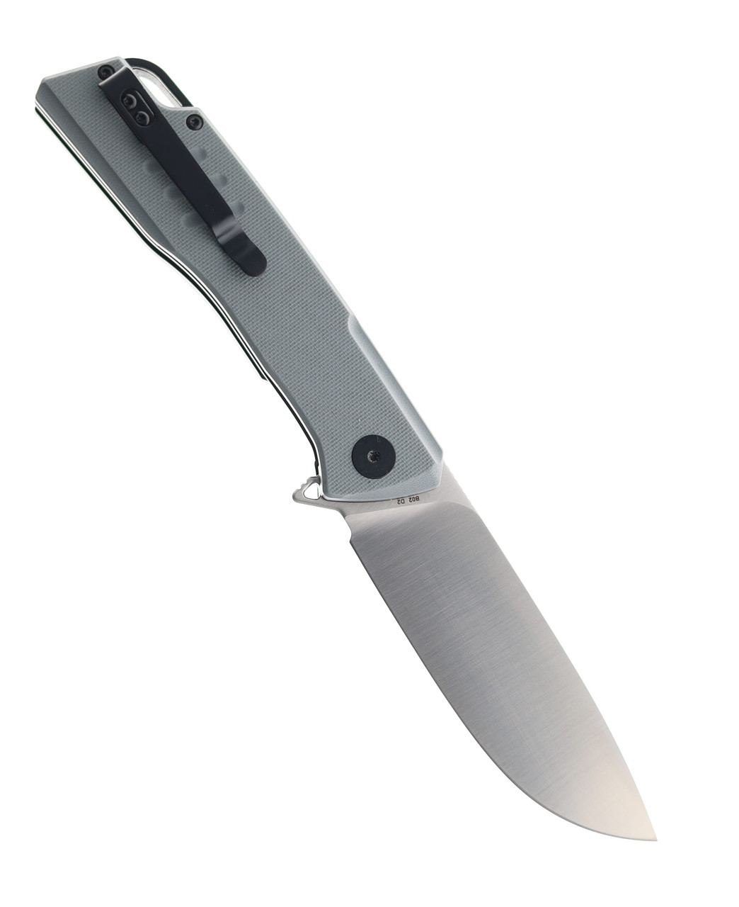 Petrified Fish Folding Knife Gray G10 Handle D2 Plain Edge Satin Finish ...