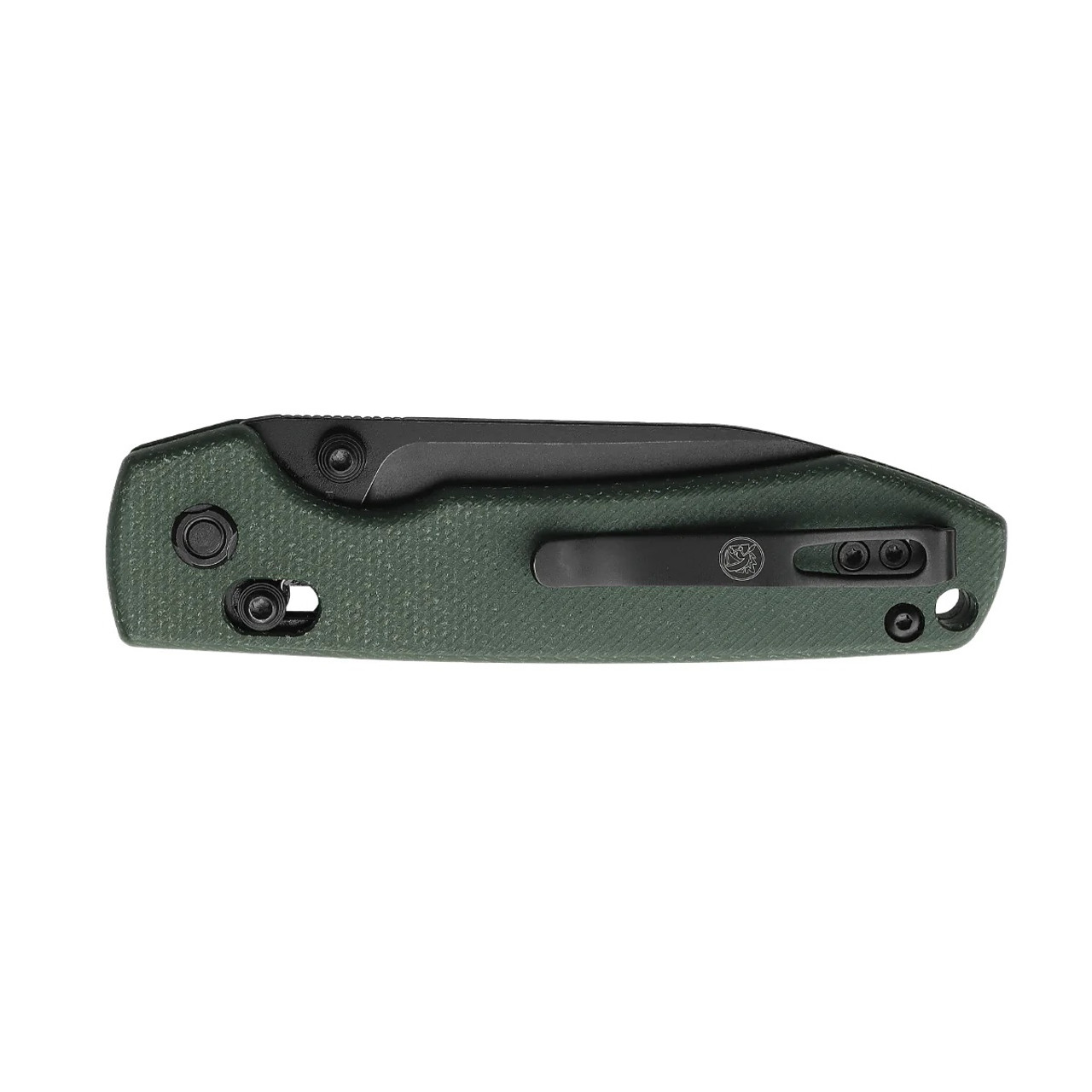 Vosteed Racoon Crossbar Lock Folding Knife Green Micarta Handle 14C28N Plain Black Blade RCCB32VPMN