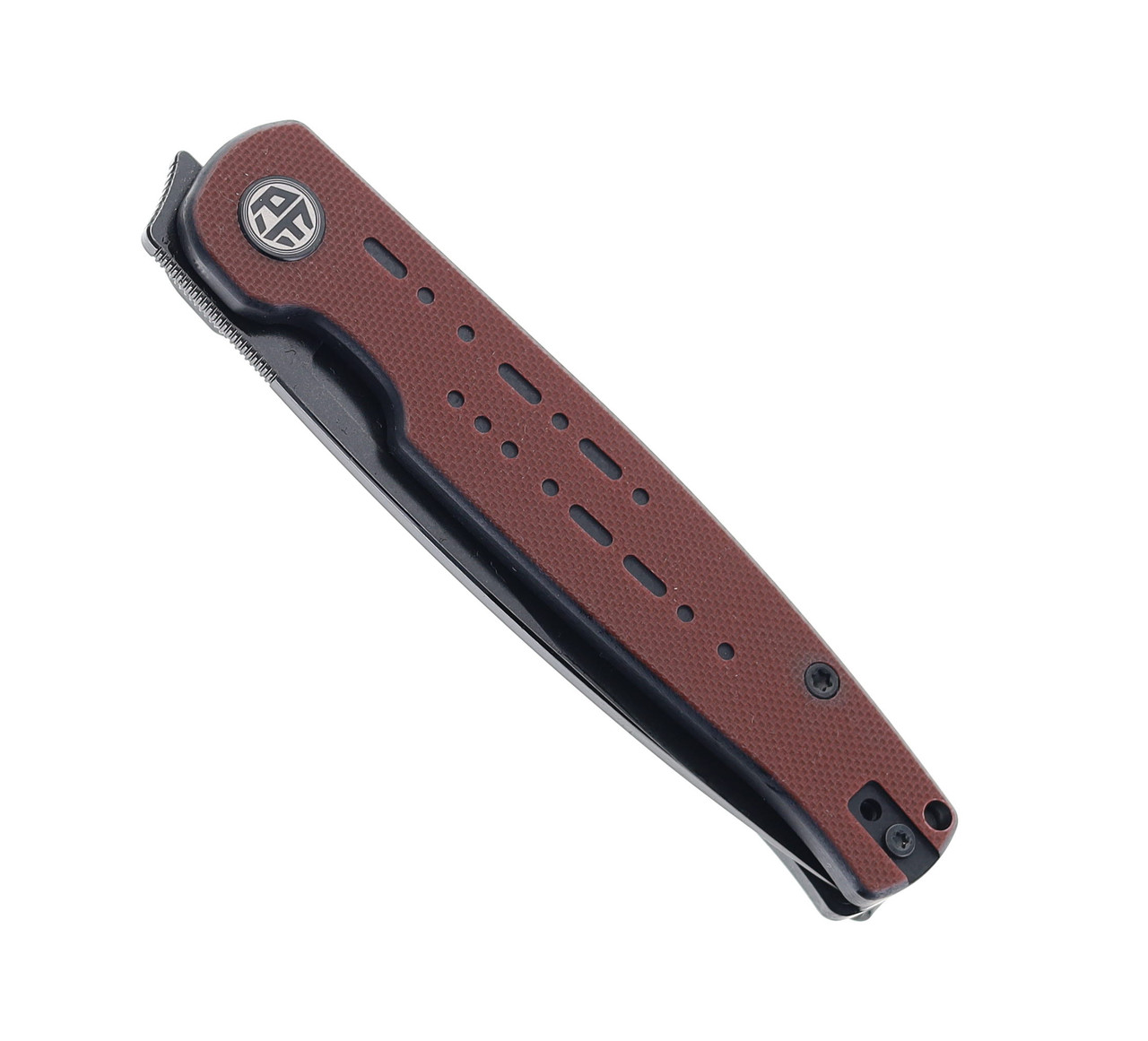 Petrified Fish Flipper Folding Knife Red/Black G10 Handle 154CM Plain ...