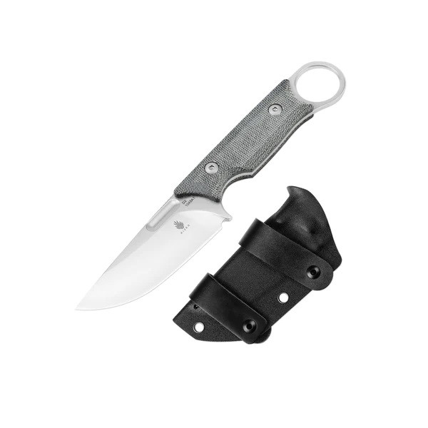 Kizer Cabox Fixed Blade Knife Black Micarta Handle D2 Drop Point Plain ...