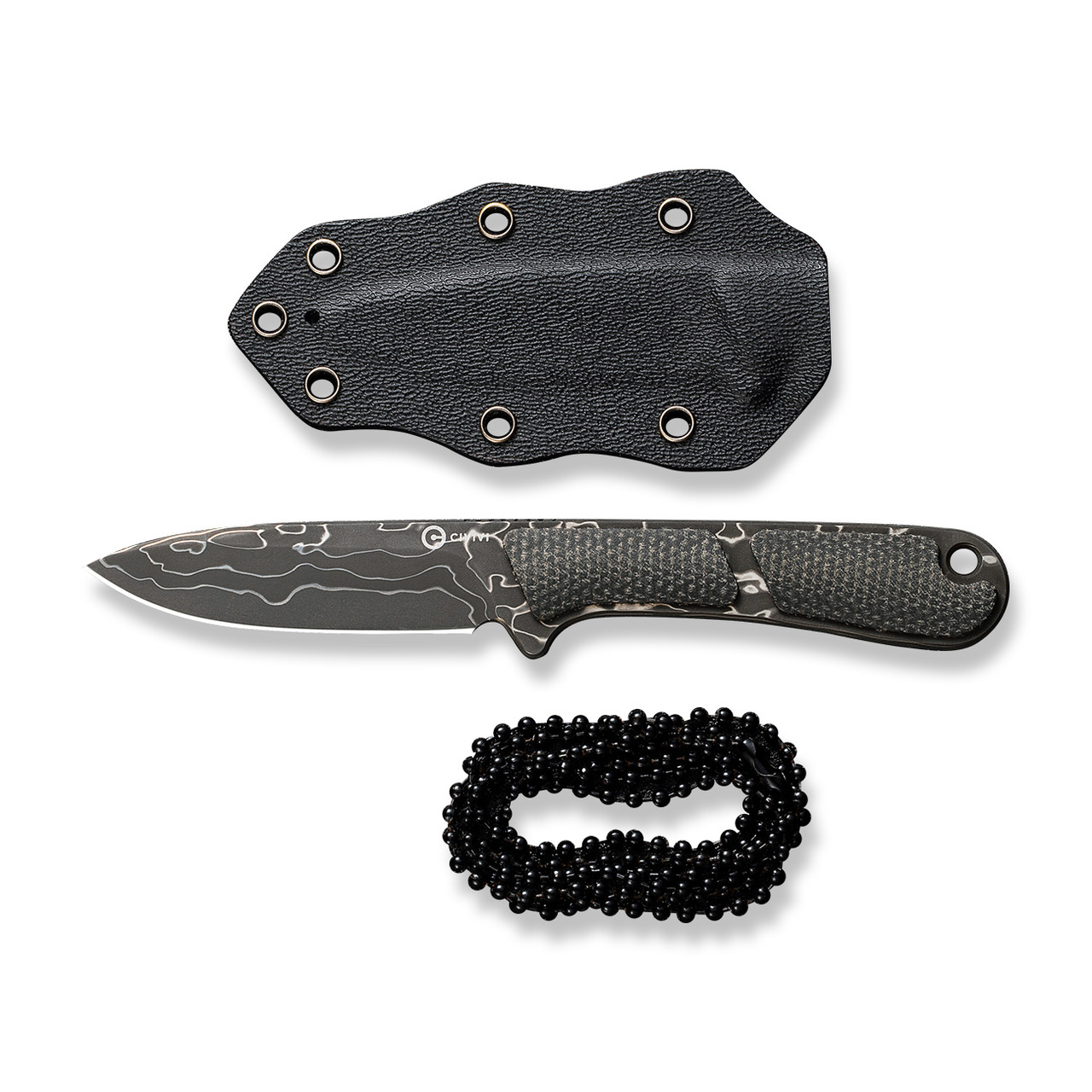 Civivi Mini Elementum Fixed Blade Knife Dark Green Canvas Micarta ...