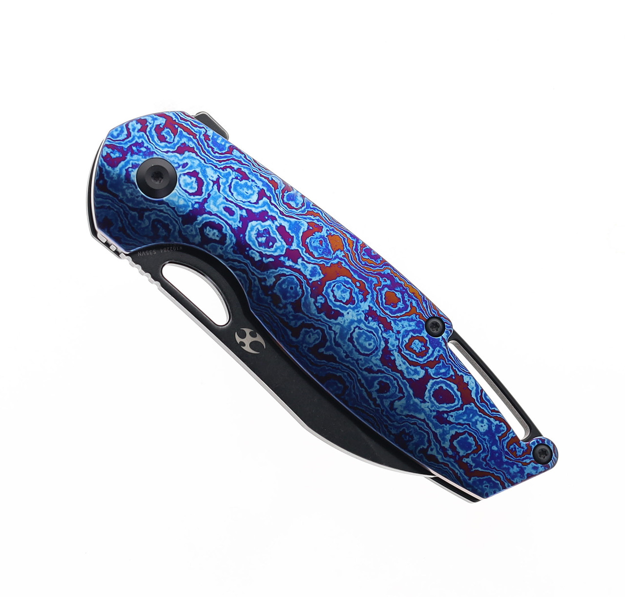 Kansept Model 6 Folding Knife Timascus/Black Titanium Handle S35VN ...