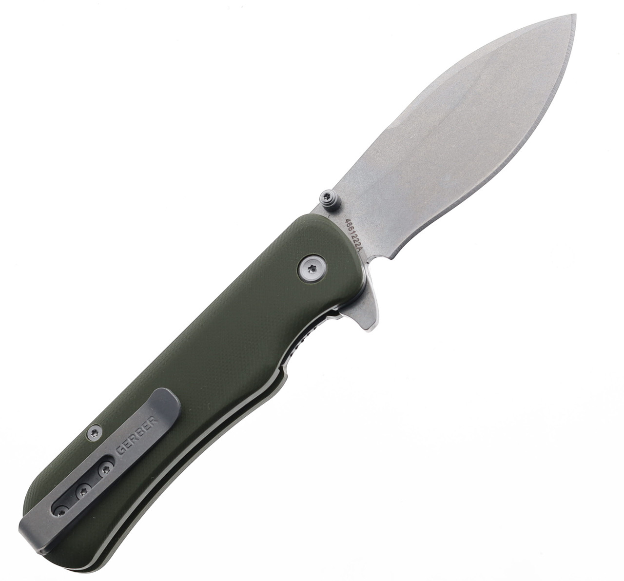 Gerber Confidant Folding Knife OD Green G10/Bamboo Inlay Handle Drop ...