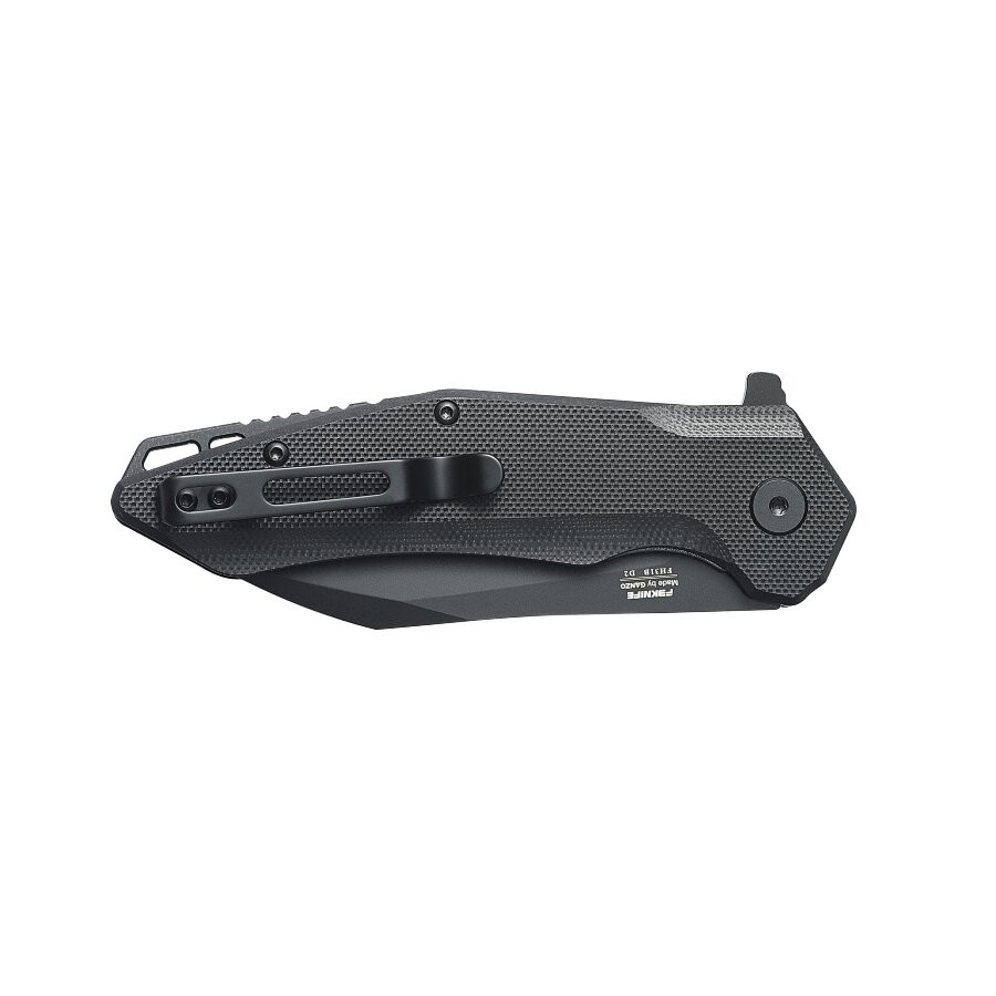 Ganzo Firebird Folding Knife Black G10 Handle Black D2 Drop Point Plain ...
