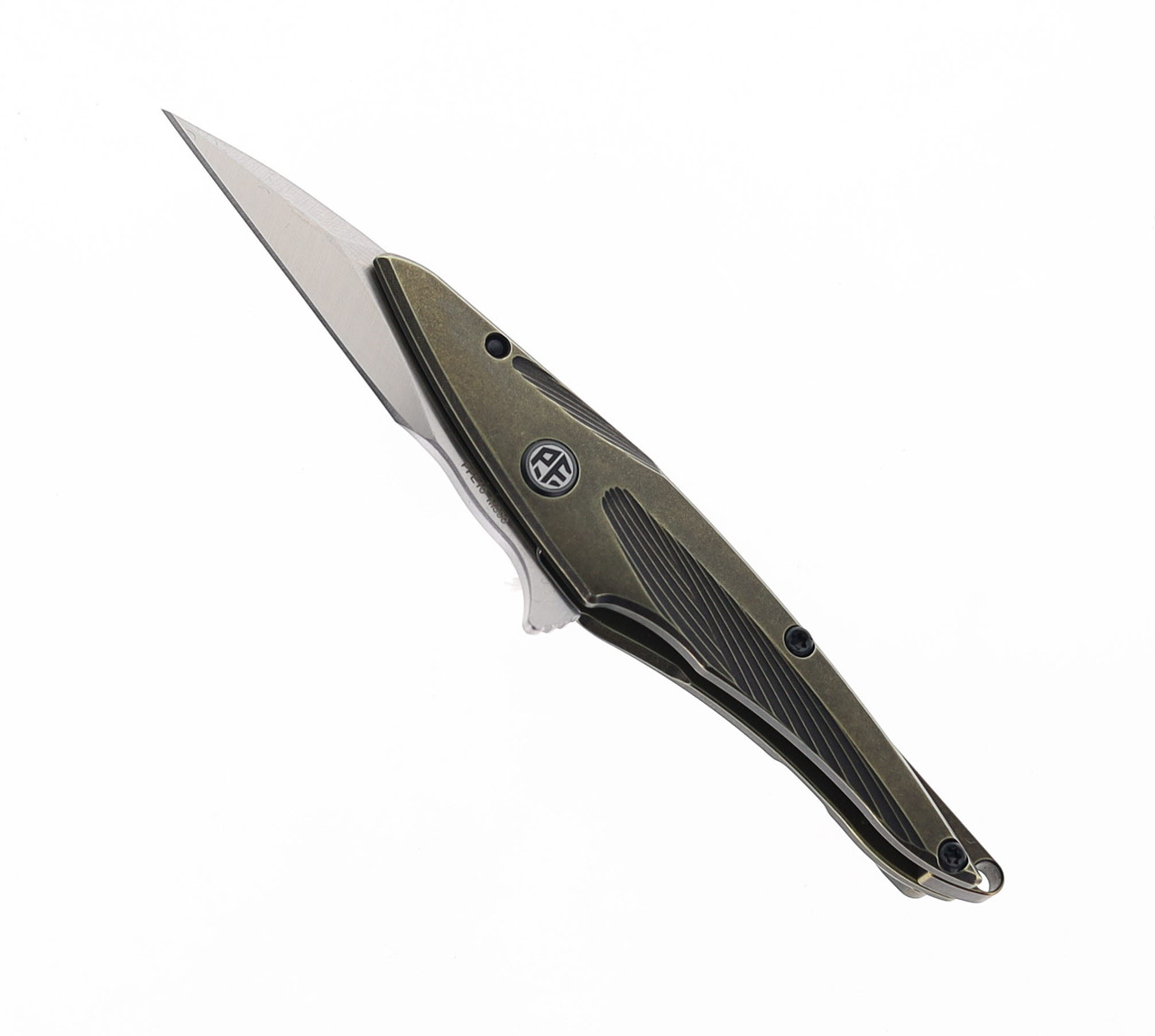 Petrified Fish E10-BRS Hummingbird Folding Knife Bronze Titanium Handle ...