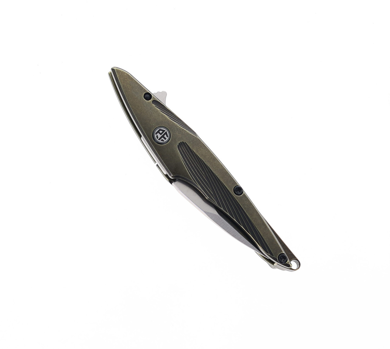 Petrified Fish E10-BRS Hummingbird Folding Knife Bronze Titanium Handle ...
