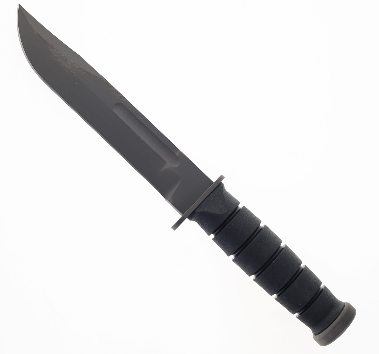 Spartan Ka-Bar Fixed Blade Knife Black Handle Magnacut Clip Point Plain ...