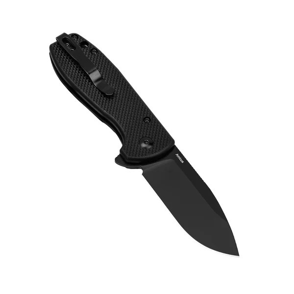 Kizer Amicus Folding Knife Black G10 Handle 9Cr18MoV Drop Point Plain ...