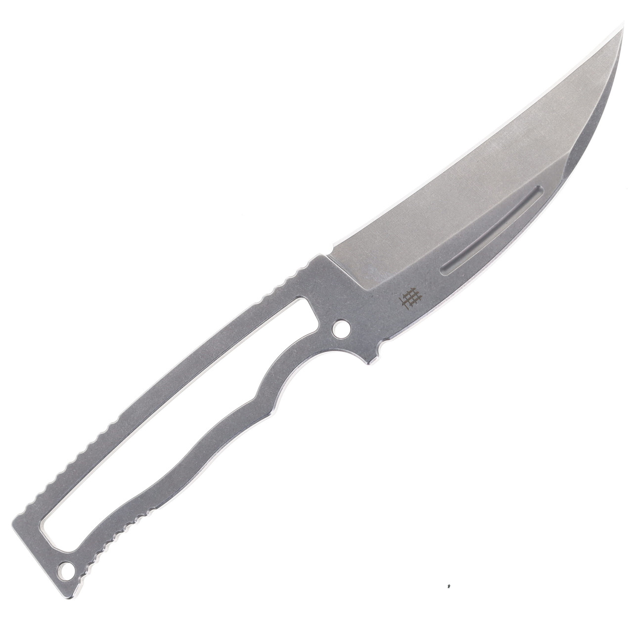 Halfbreed Compact Fixed Blade Knife Stonewash N690 Pikal Plain Edge CFK ...