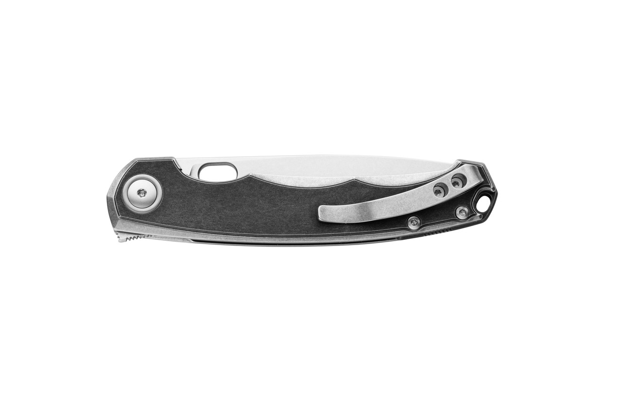 MKM Eclipse Folding Knife Black Stonewash Titanium Handle Magnacut ...