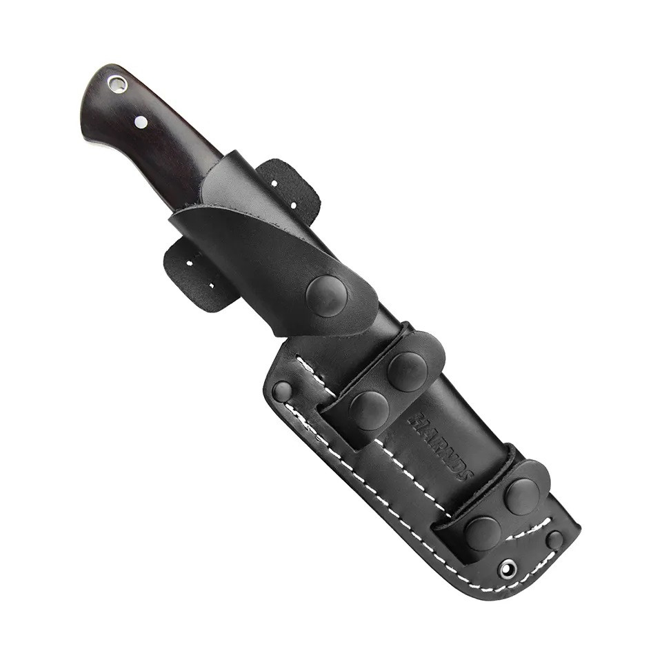 Harnds Defender Folding Knife Black Ebony Handle D2 Plain Edge Satin ...