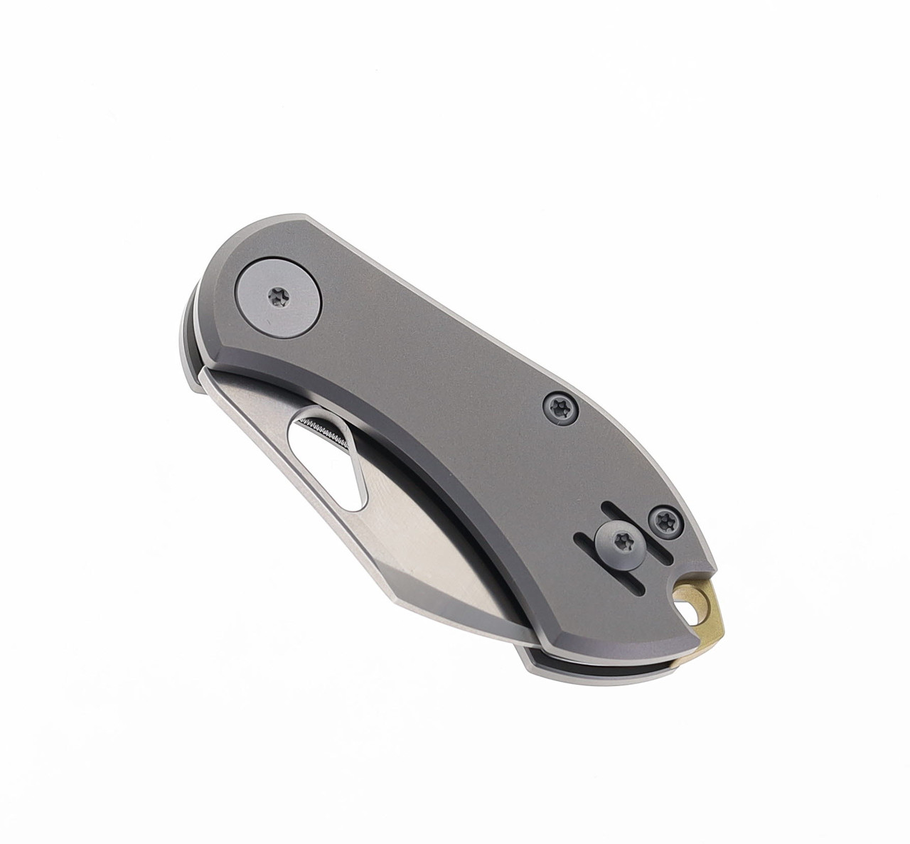 Giant Mouse Knives ACE Nibbler Folding Knife Gray Titanium Handle 20CV ...