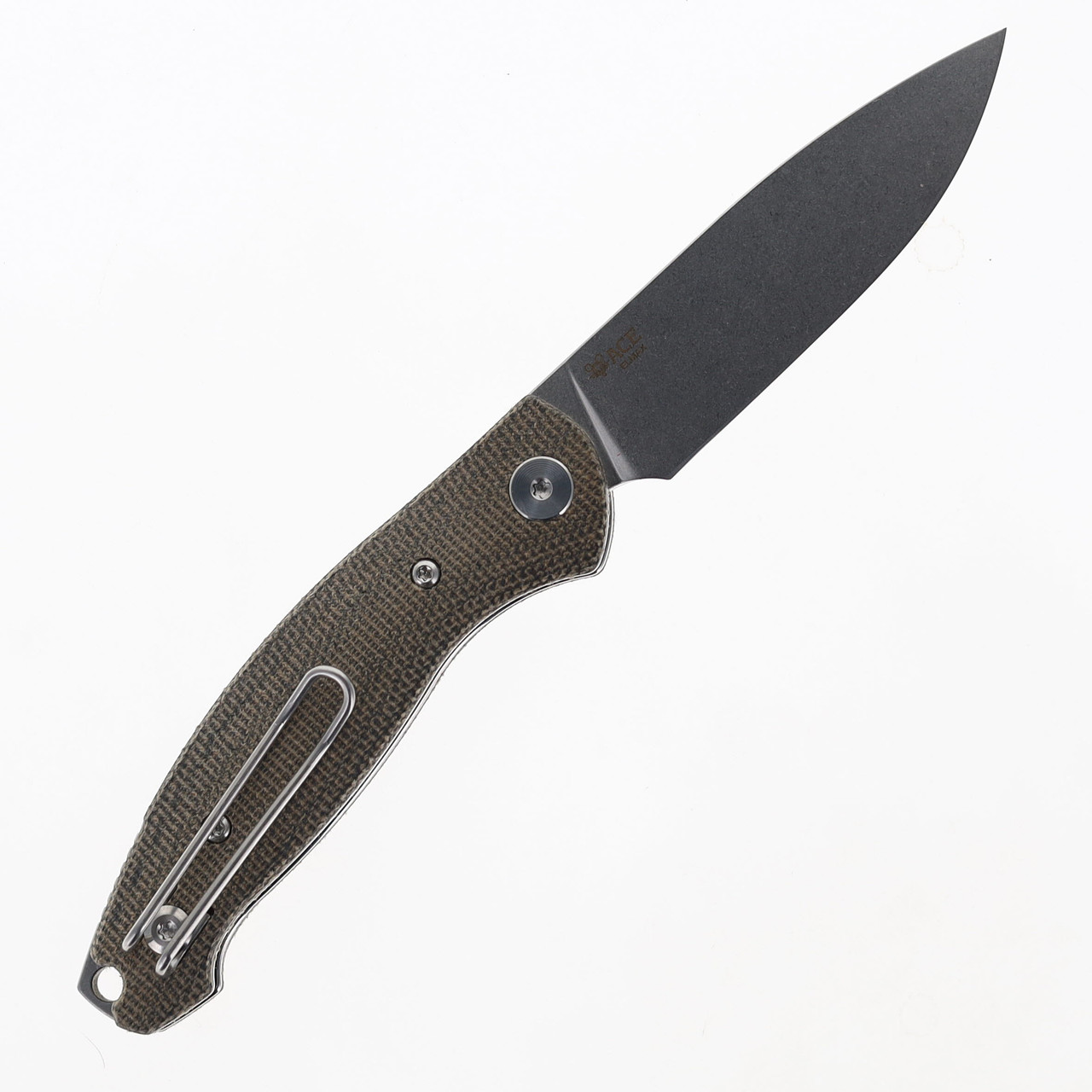 Giant Mouse Knives ACE Farley SlipJoint Folding Knife Green Canvas ...