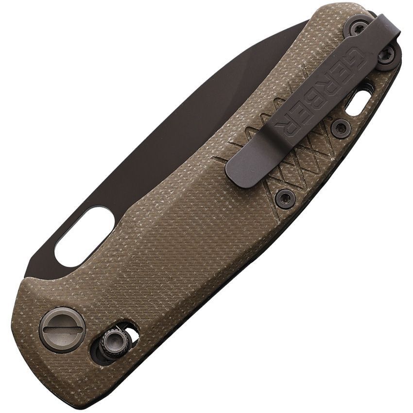 Gerber Scout Pivot Lock Folding Knife Tan Micarta Handle 440A Drop ...