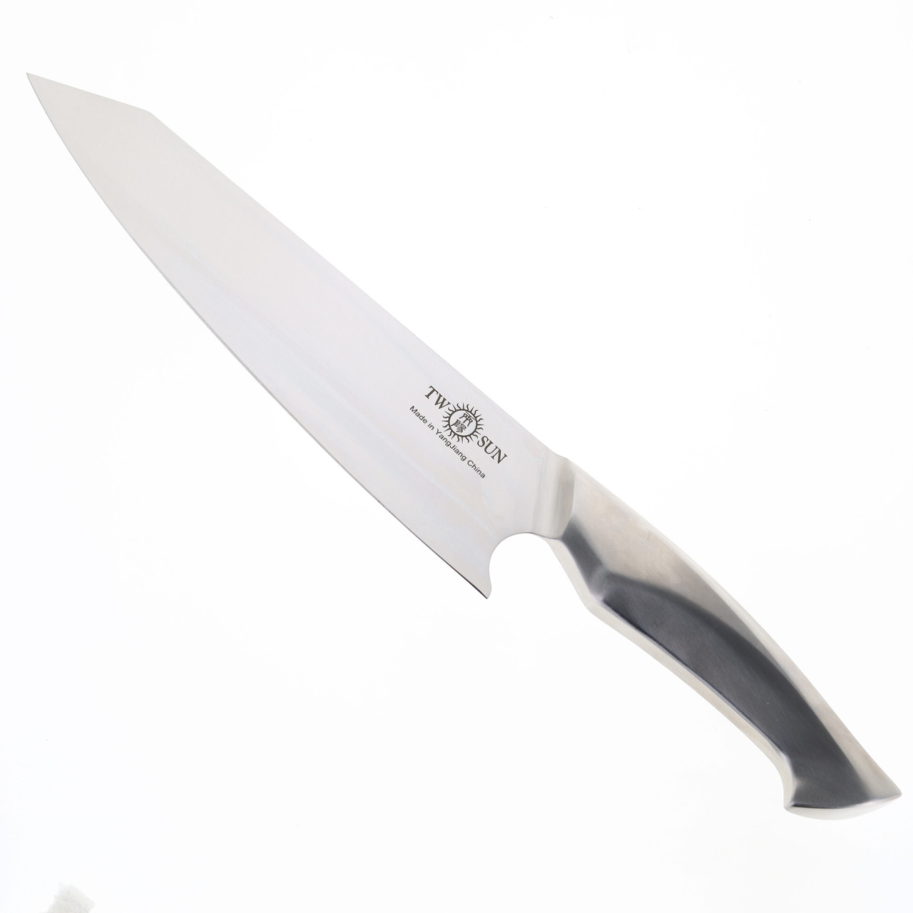 Two Sun Fixed Blade Chef Knife Hollow Stainless Steel Handle 14C28N ...