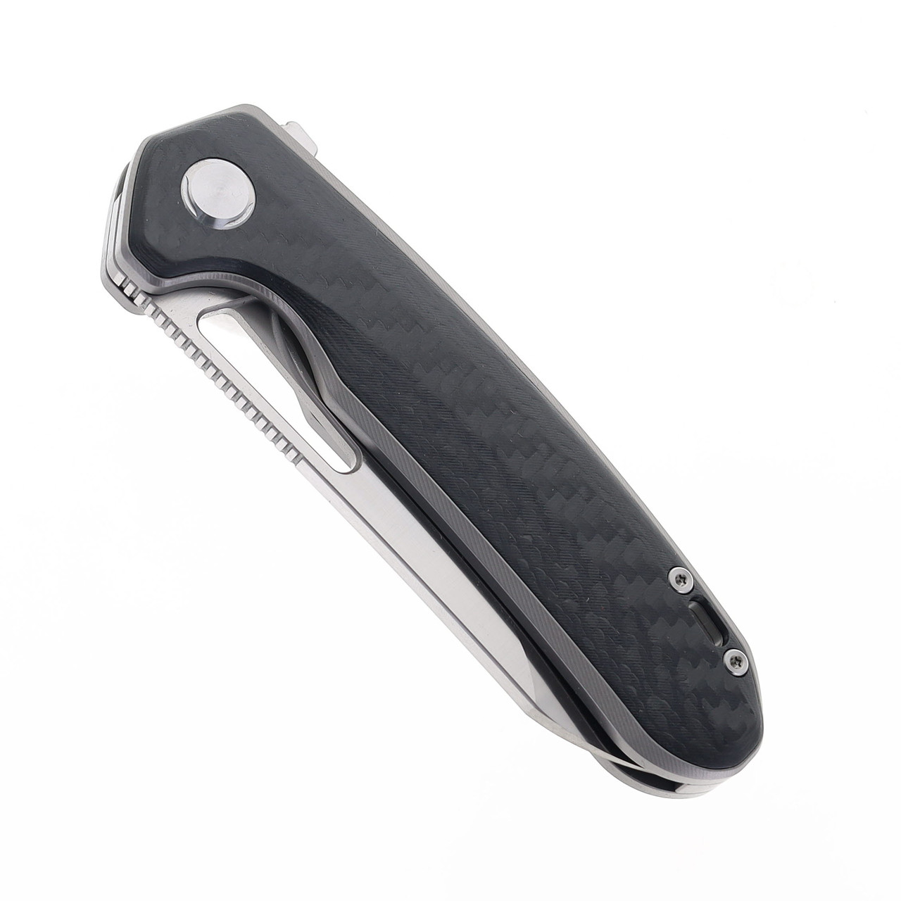 Two Sun Folding Knife Titanium/Carbon Fiber Handle M390 Plain Edge ...