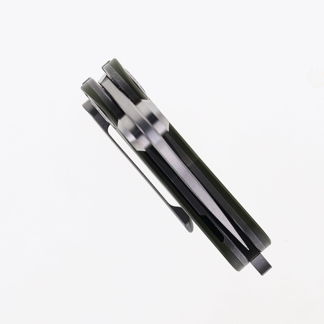 TwoSun Knives TS417-D2 Wong Design Pocket Knife Green G10 & Titanium ...