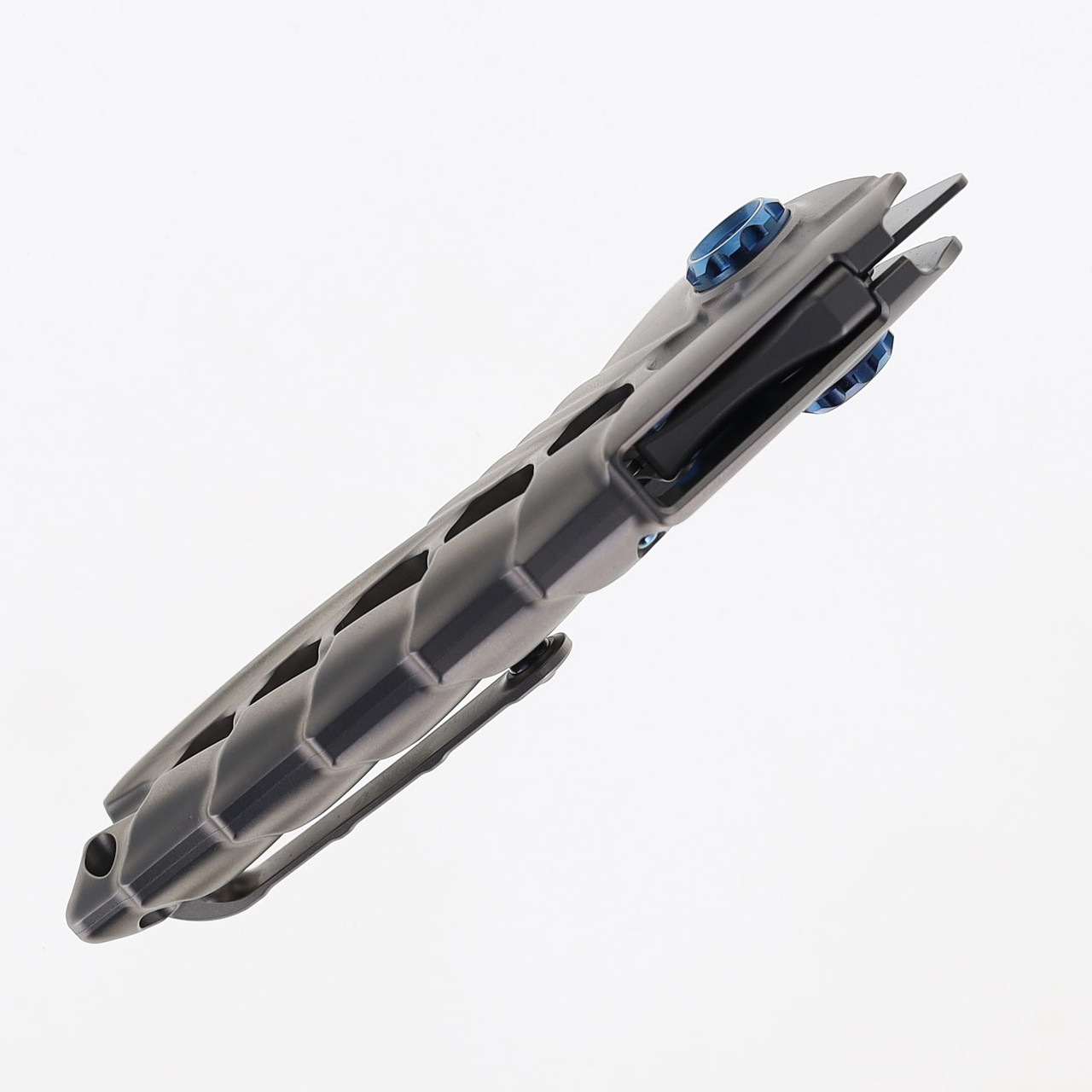 Ketuo Rike Alien 1 Folding Knife Gray Titanium Handle M390 Serrated ...