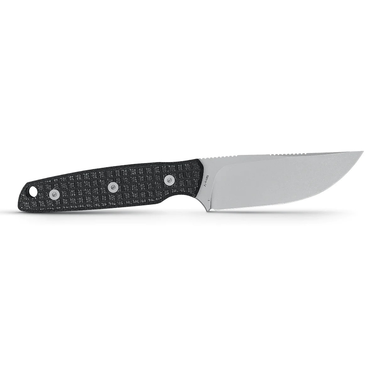 Vosteed Mink Fixed Blade Knife Black Micarta Handle Nitro-V Clip Point ...