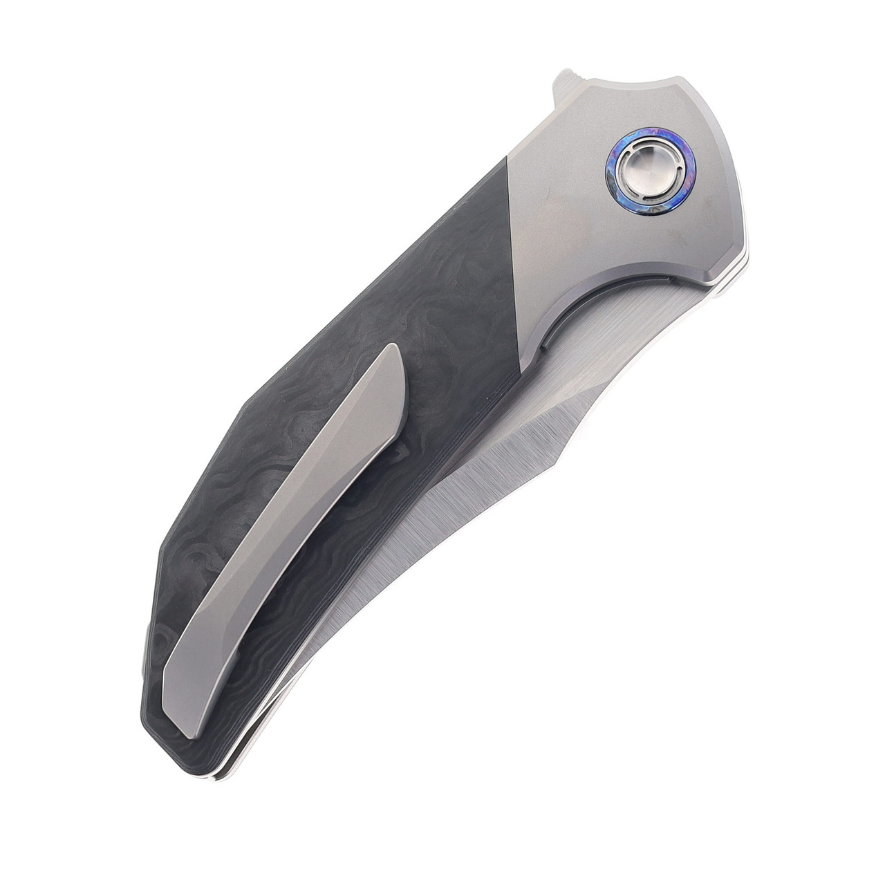 Reate Knives Tiger Folding Knife Black Camo Fat Carbon Fiber Handle ...