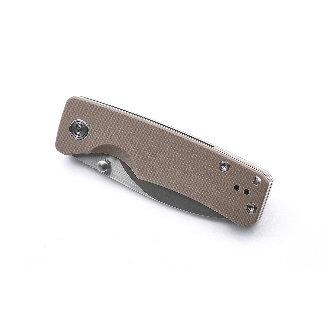 Miguron Pelora Folding Knife Tan G10 Handle 14C28N Dark Grey/Satin ...