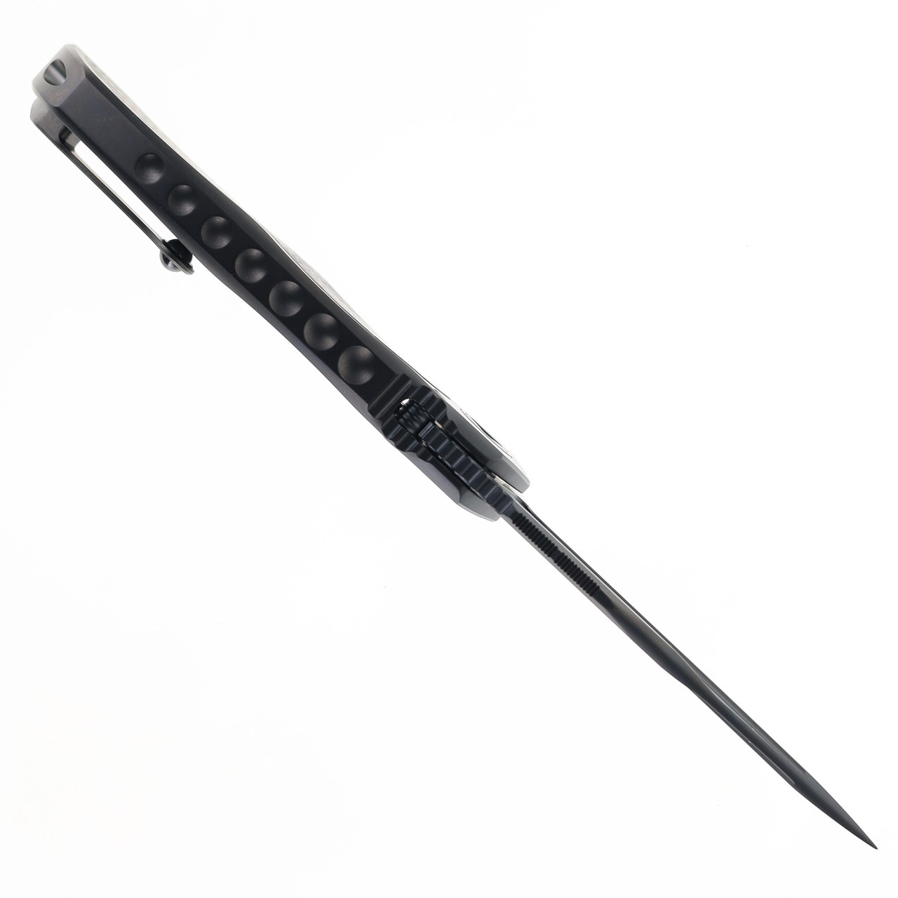 Microtech Anax Framelock Folding Knife Black Titanium/Carbon Fiber ...