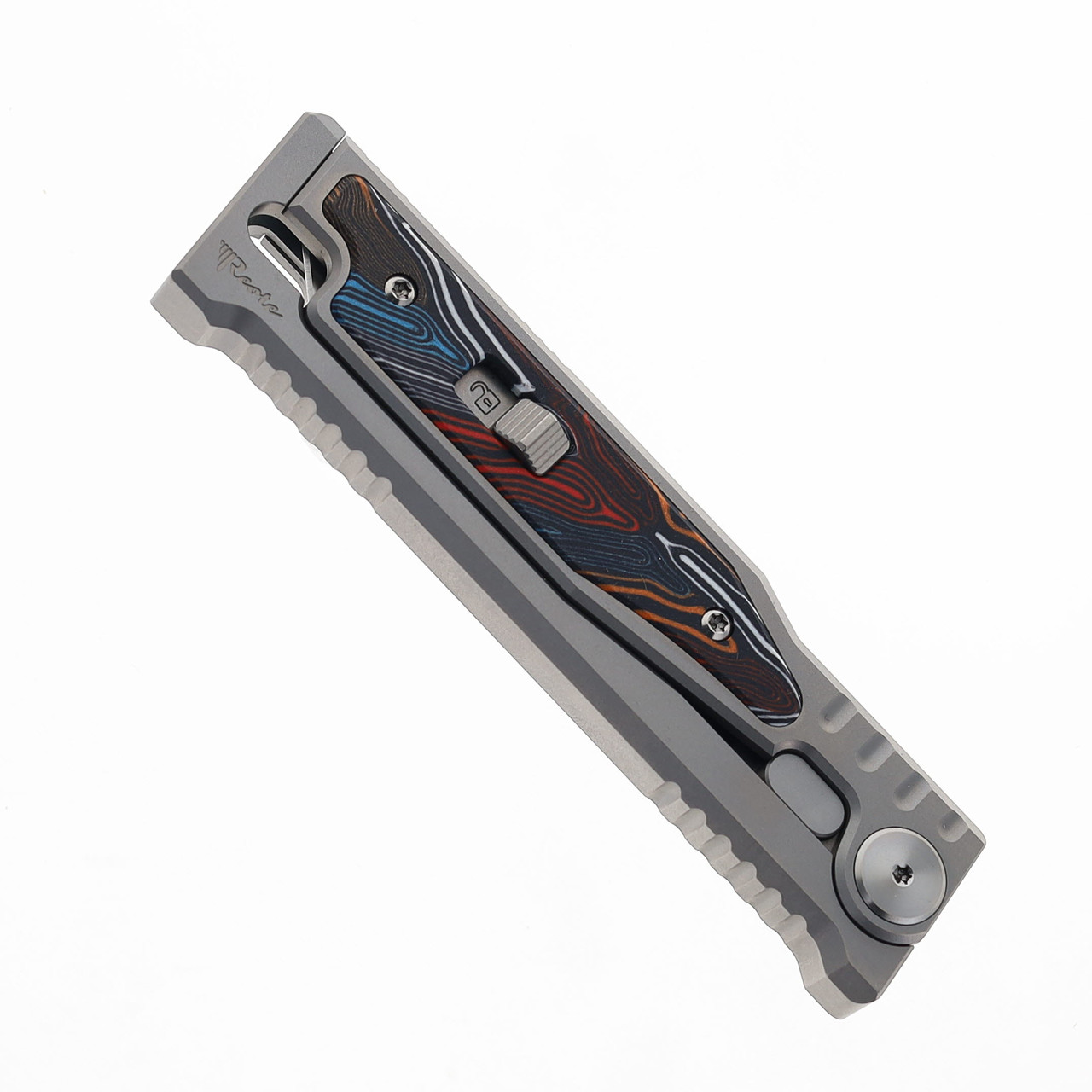 Reate Exo M 2 W Lock Folding Knife Multi Color Gmascus Inlay Handle
