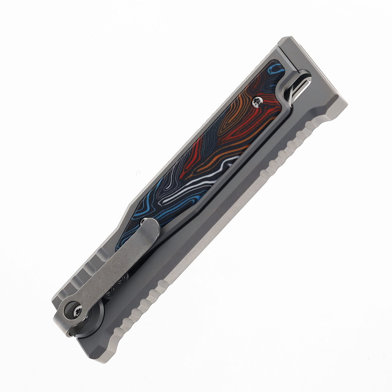 Reate Exo M 2 W Lock Folding Knife Multi Color Gmascus Inlay Handle