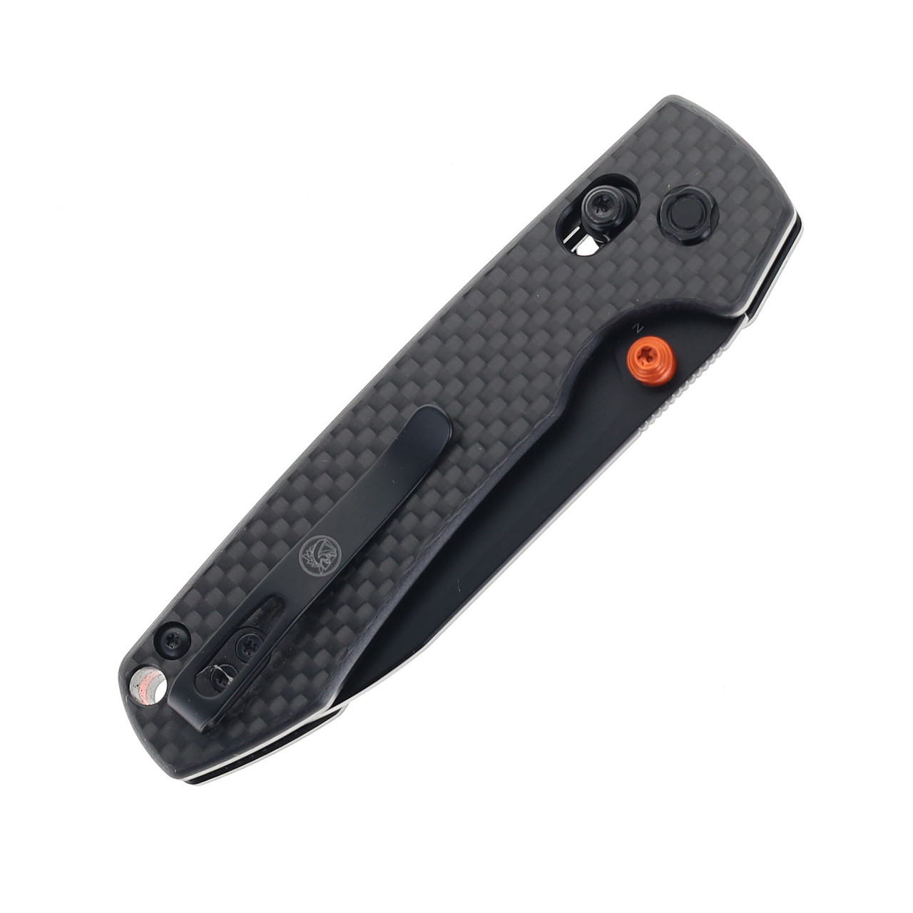 Vosteed Raccoon Cross Bar Lock Pocket Knife Carbon Fiber Handle Black ...