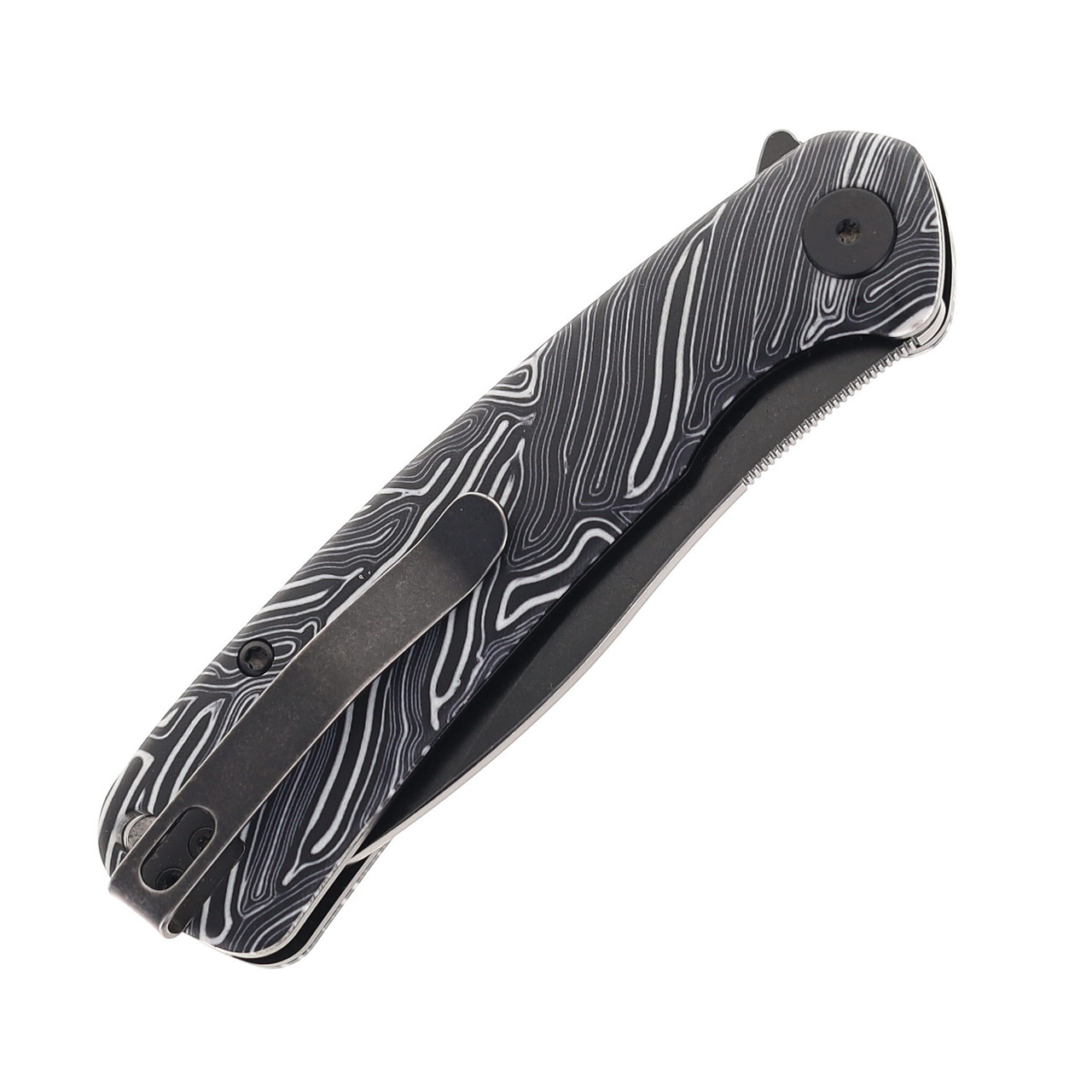 Petrified Fish Rogue Folding Knife White Gmascus G10 Handle 154CM Plain ...