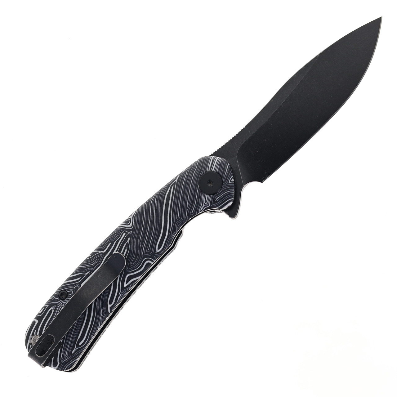 Petrified Fish Rogue Folding Knife White Gmascus G10 Handle 154CM Plain ...