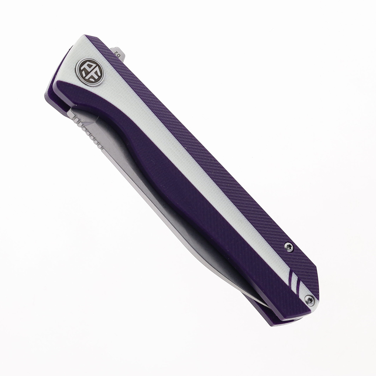 Petrified Fish Folding Knife Purple/White G10 Handle D2 Plain Edge ...