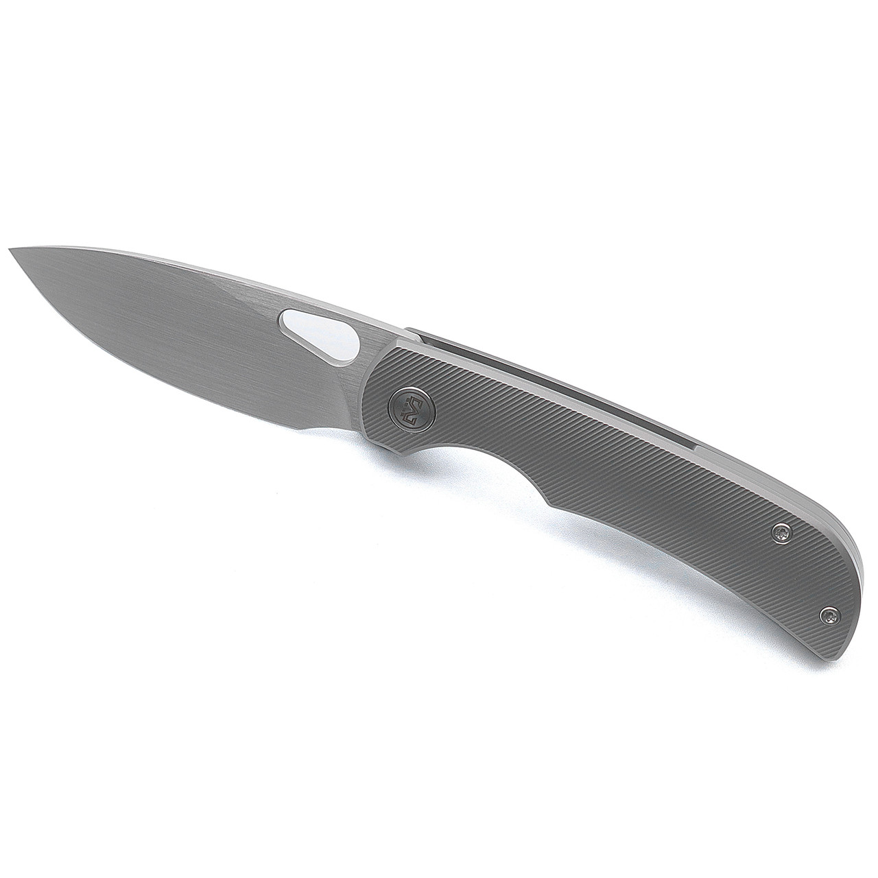 Miguron Moyarl Folding Knife Dark Grey Titanium Handle M390 Drop Point ...