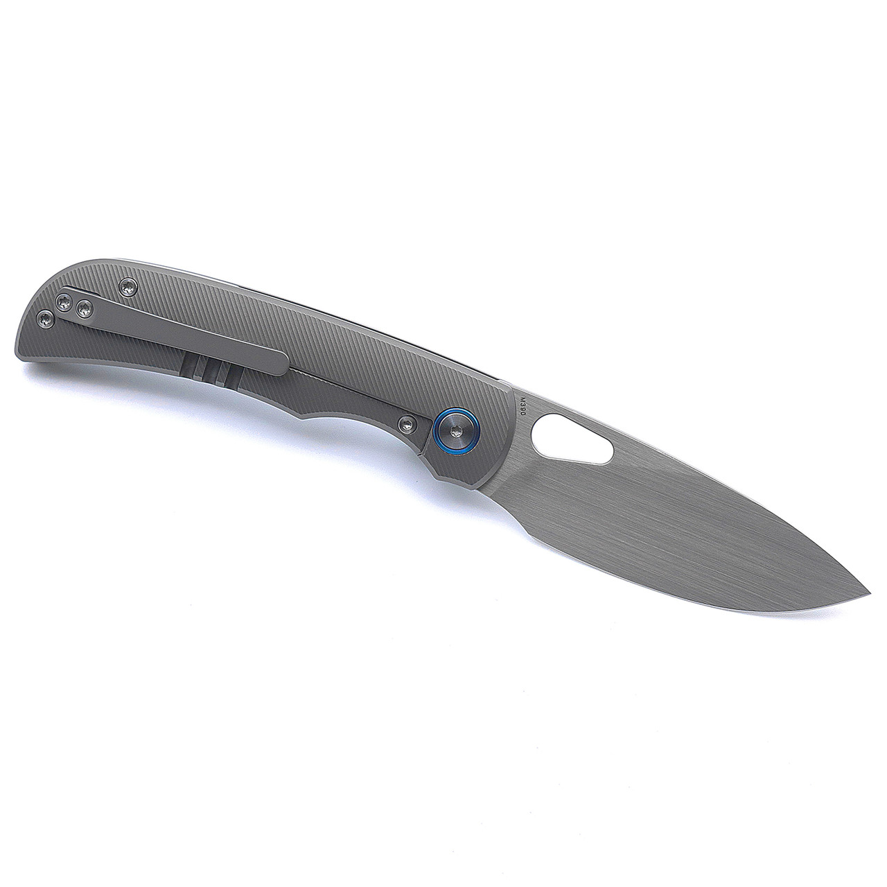 Miguron Moyarl Folding Knife Dark Grey Titanium Handle M390 Drop Point ...